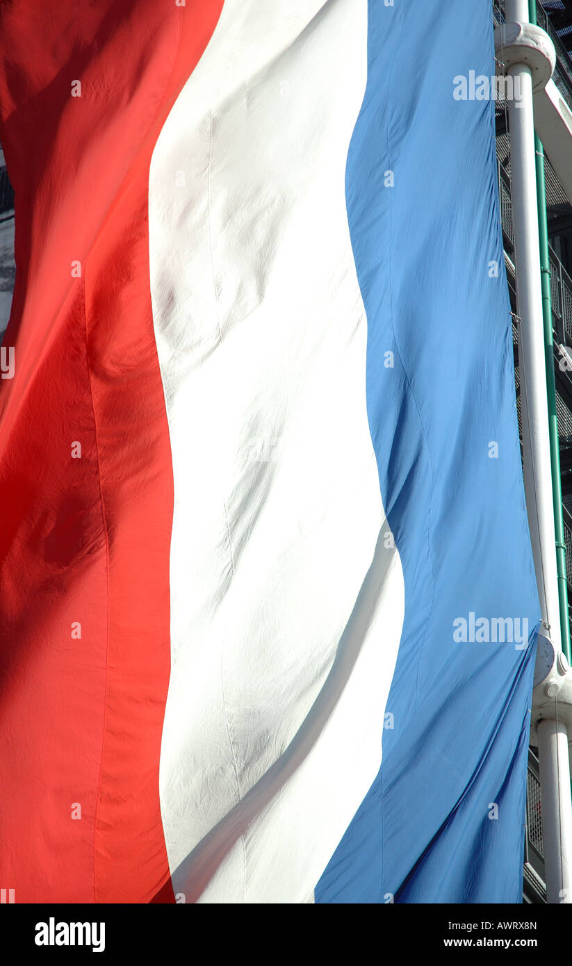 A picture of the French Flag moving in the breeze at the Pompidou ...