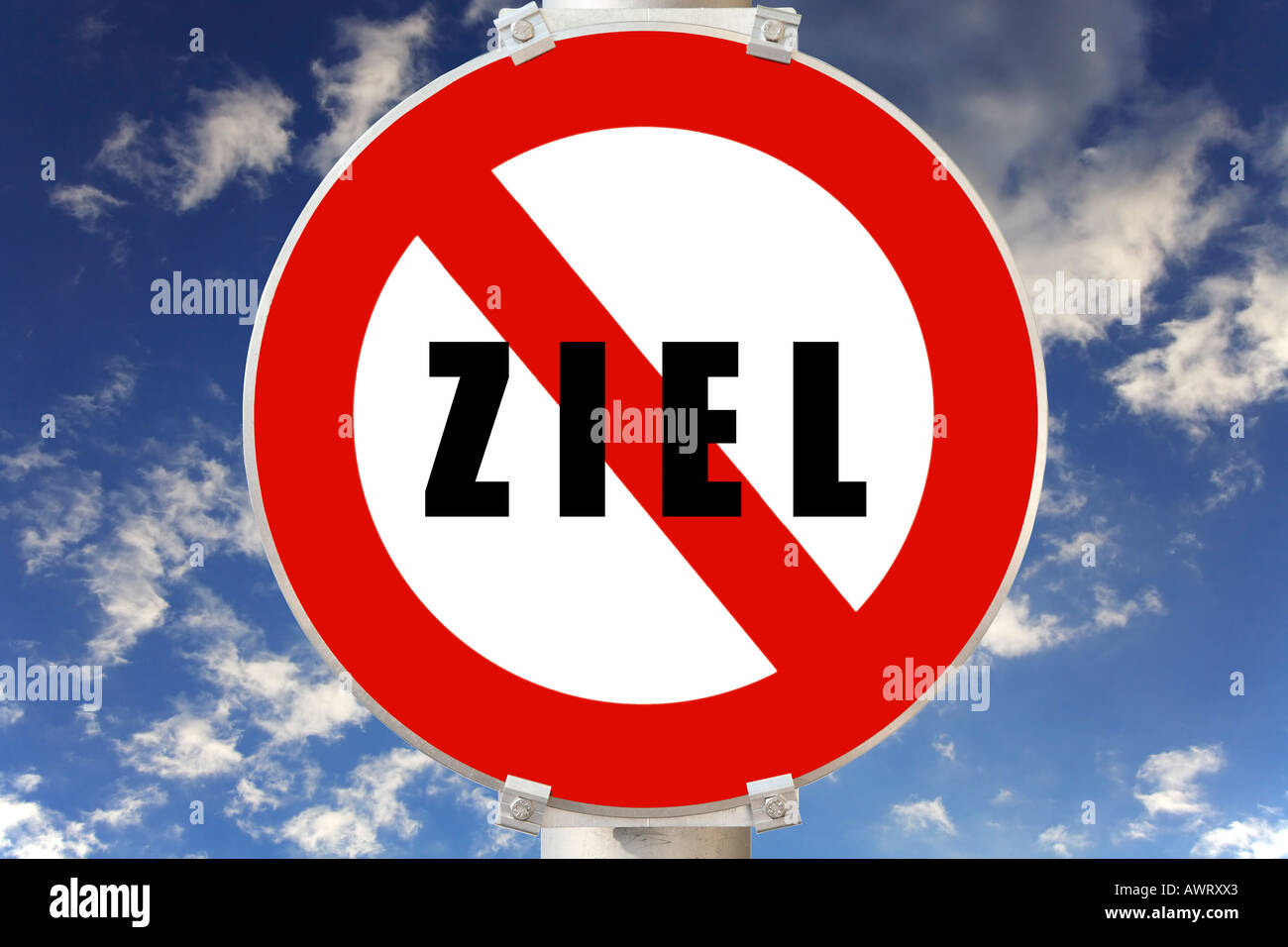 Symbolic photo - prohibition sign - aim Stock Photo - Alamy