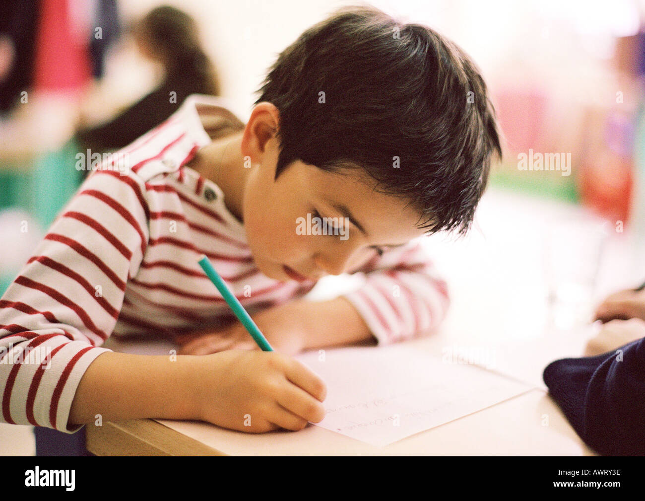 Child writing, close-up Stock Photo - Alamy