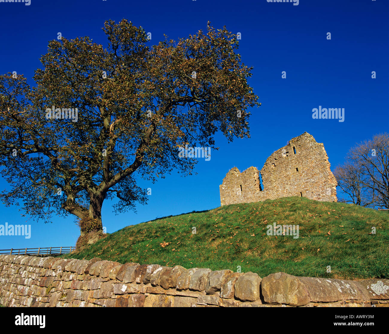 Thirlwall Castle on the Hadrian's Wall National Trail in Northumberland ...