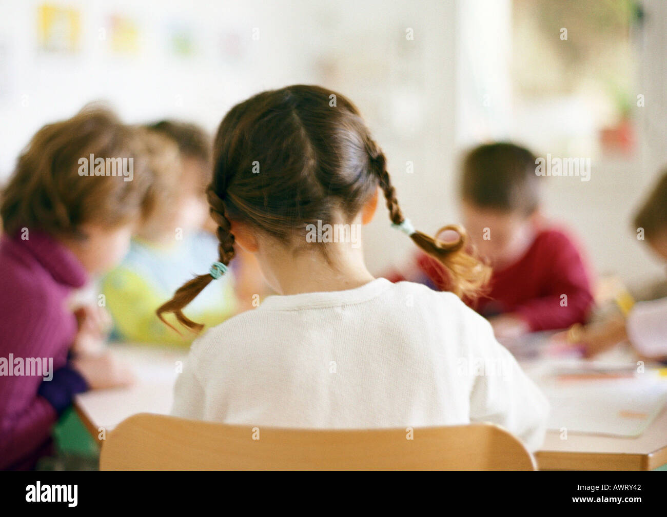 Back of boys head and girl at school hi-res stock photography and ...