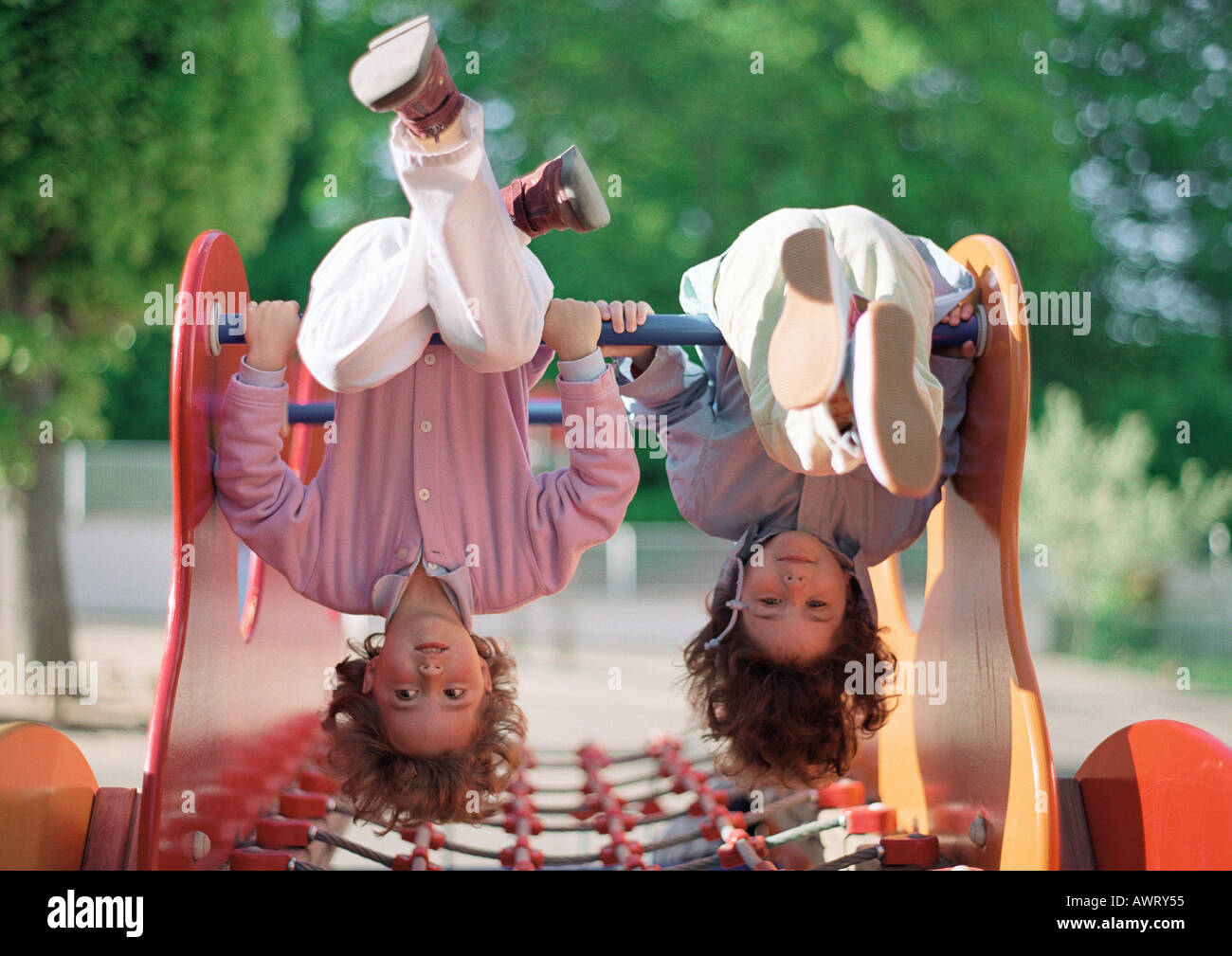 Girls Hanging Upside Down High Resolution Stock Photography and Images - Alamy