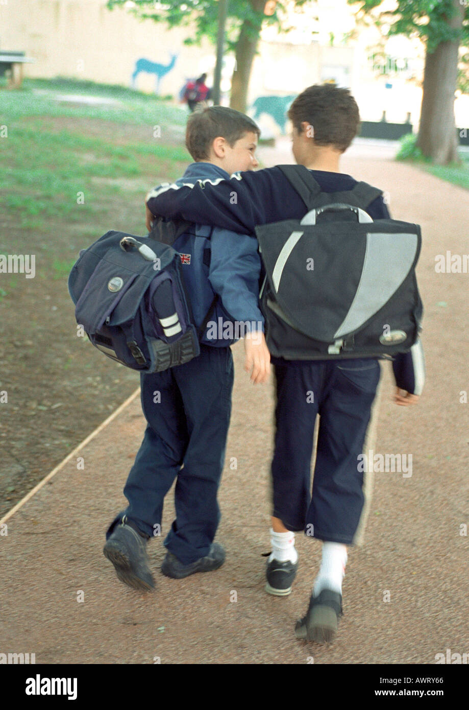 Kids Walking Side View