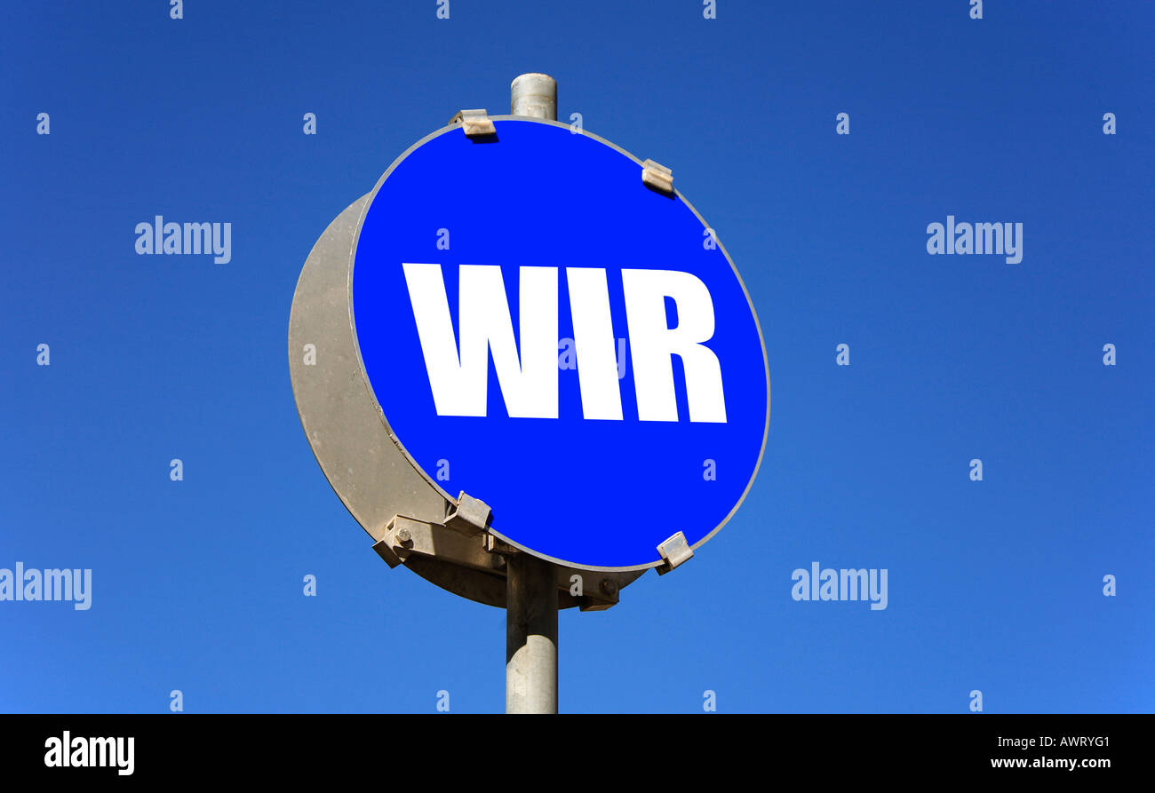 Symbolic photo - traffic sign - we Stock Photo - Alamy