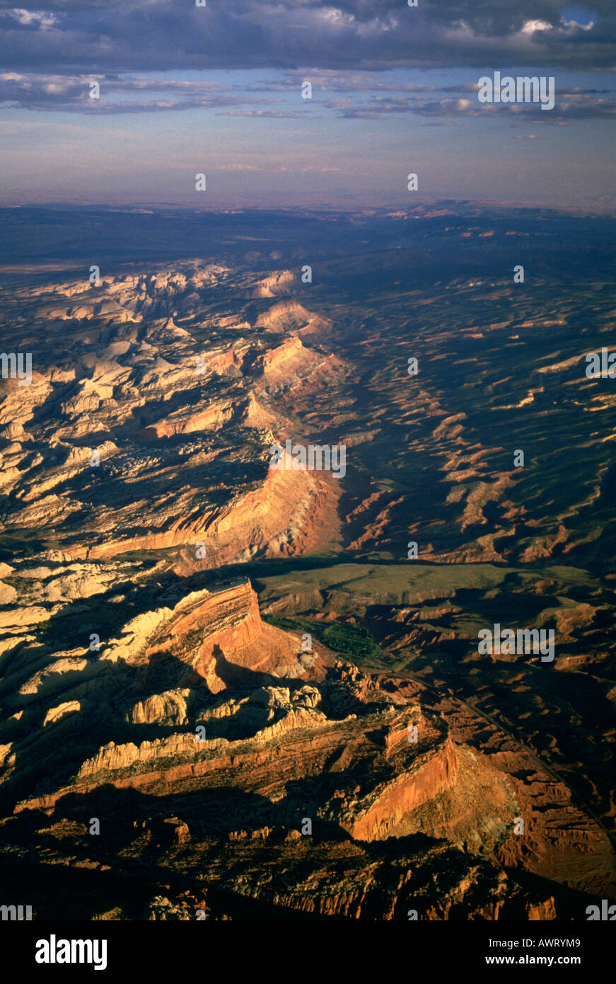 Aerial of Capitol Reef National Park Utah United States Stock Photo - Alamy