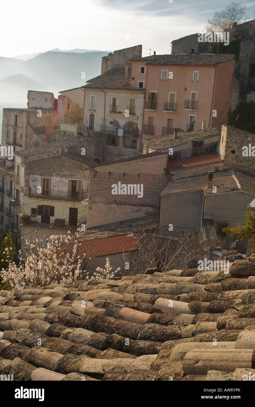 Italian Village in Abruzzo Stock Photo - Alamy