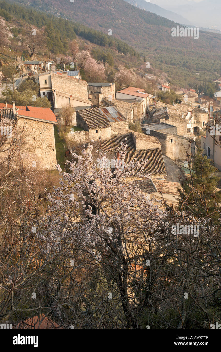 Italian Village in Abruzzo Stock Photo - Alamy