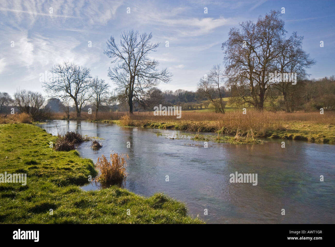 River Meon near Droxford Hampshire Stock Photo - Alamy