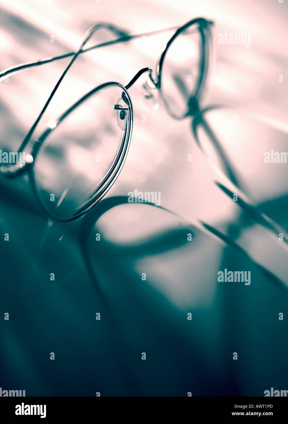 Eyeglasses with shadow Stock Photo - Alamy