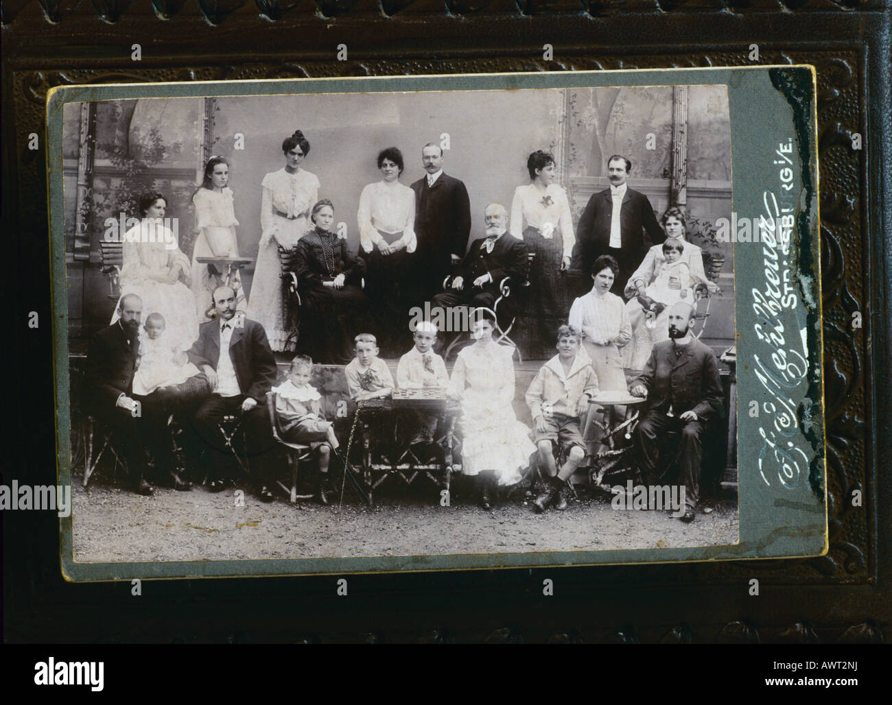Vintage photo of a large family group 19th Century France Europe Stock ...