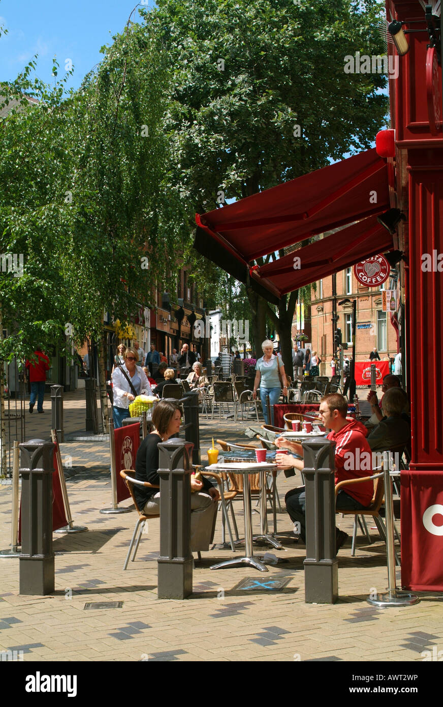 Cross Square cafe life Wakefield City Centre West Yorkshire Stock Photo ...