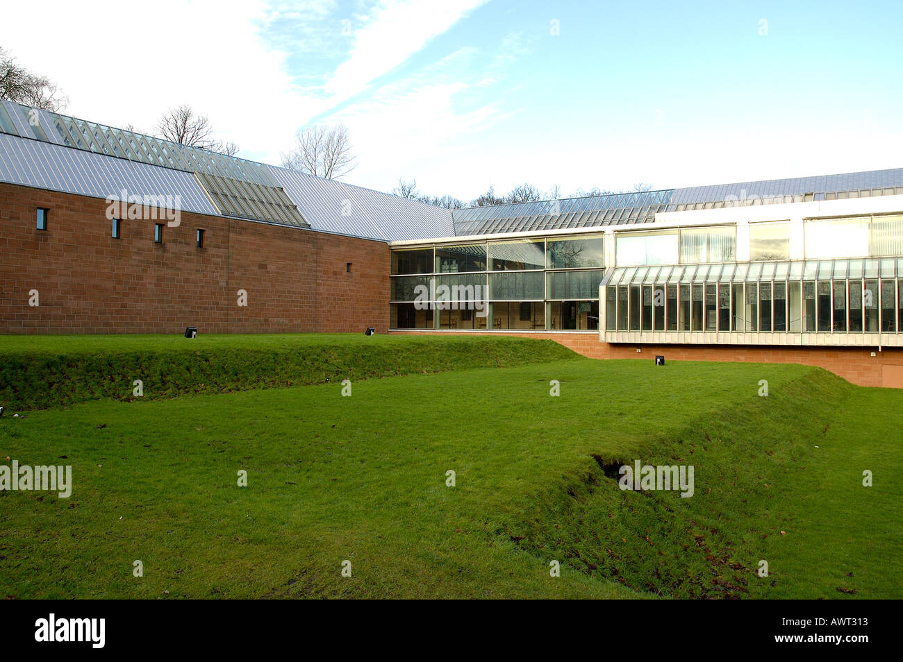 Burrell Collection building Pollock Estate Glasgow Scotland Stock Photo ...
