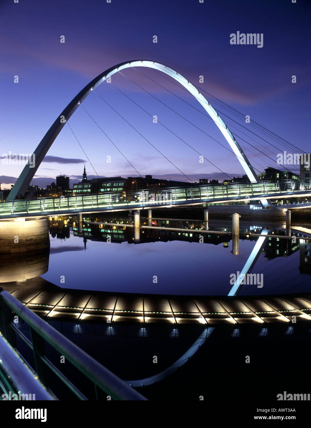 The Gateshead Millennium Bridge Newcastle and Gateshead England Stock ...
