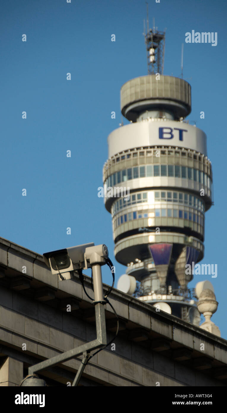 Security CCTV camera near BT Tower London Stock Photo - Alamy