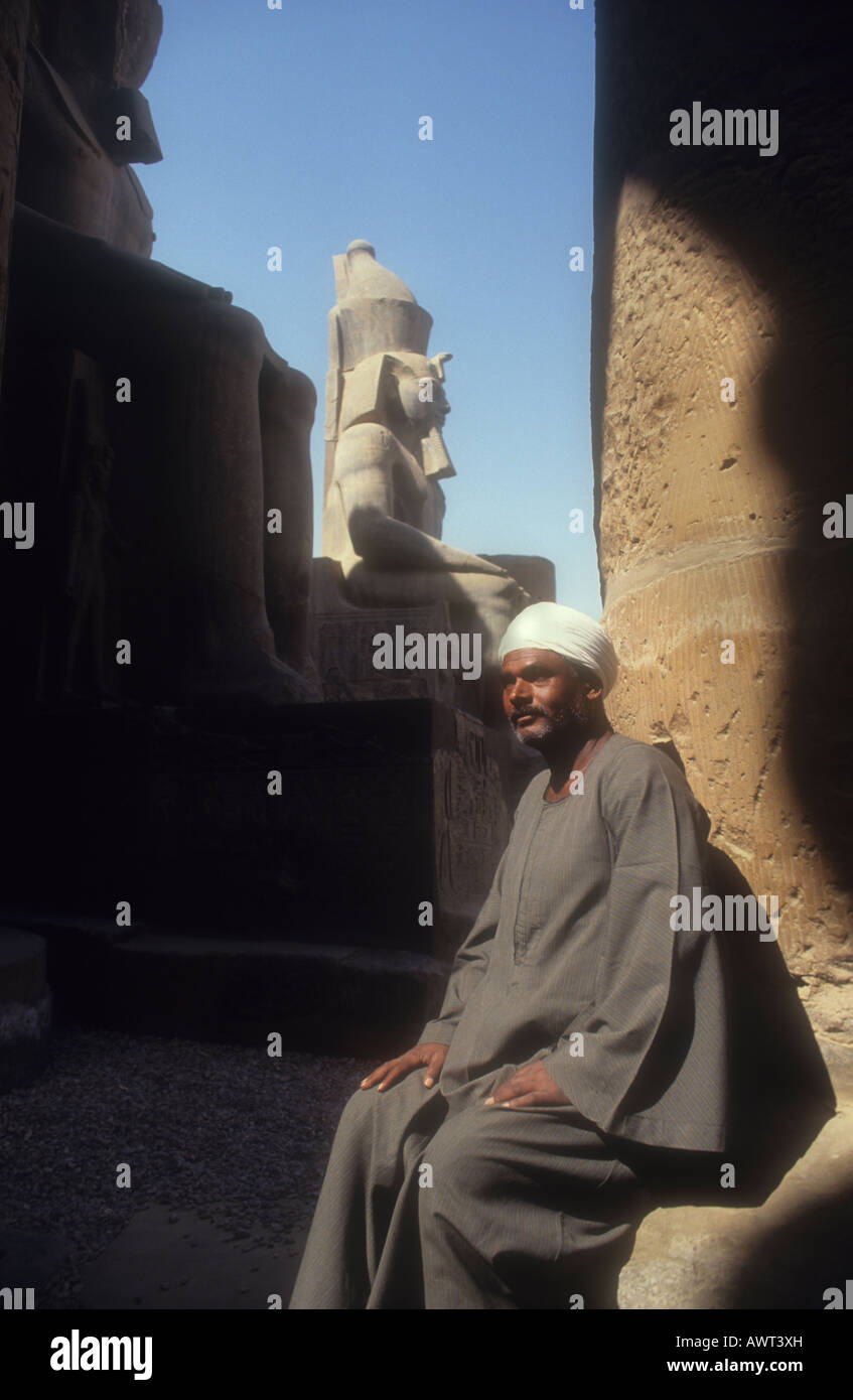 An Egyptain Man Sitting Inside Luxor Temple Stock Photo - Alamy