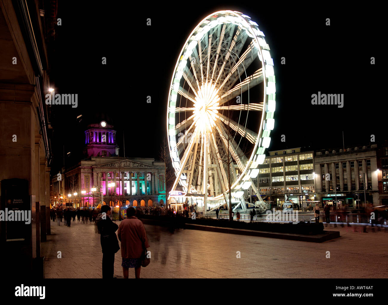 Nottingham Eye with Nottinghams Council House in the background. The ...