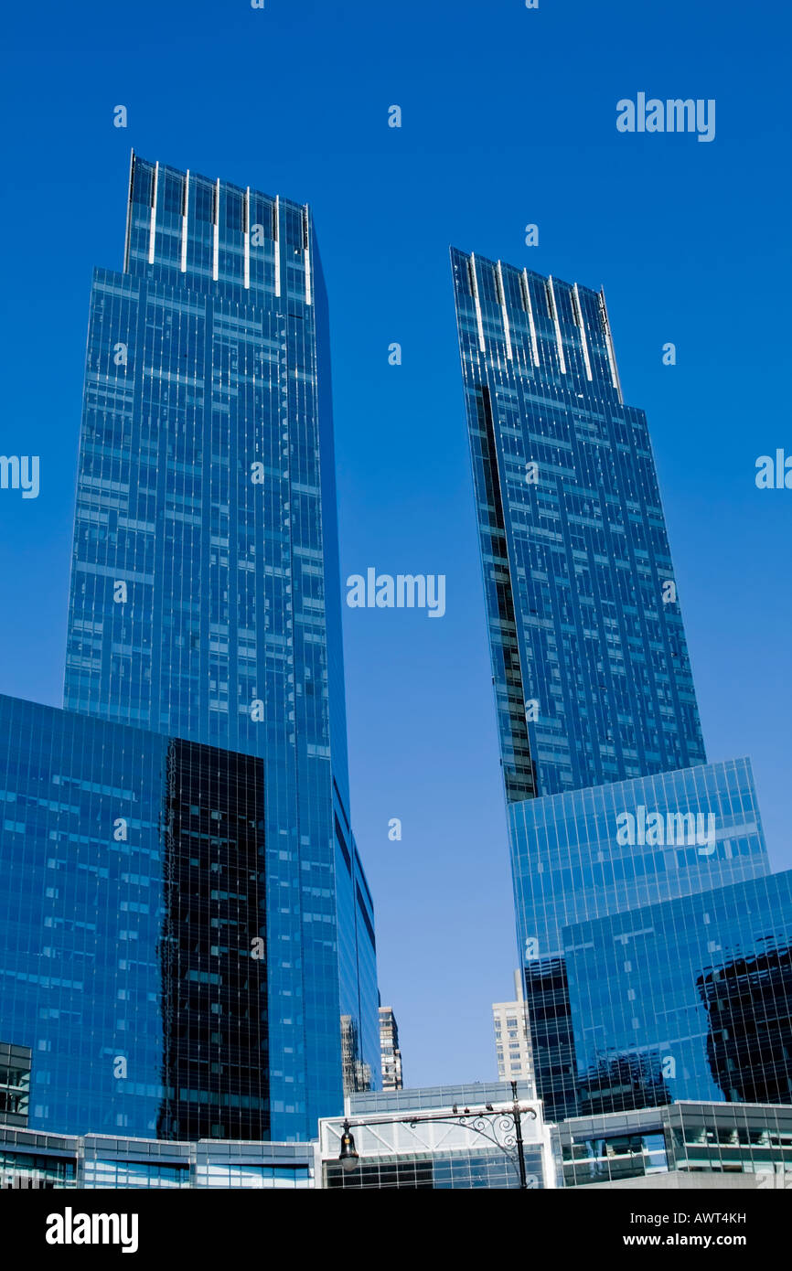 Blue towers on a dark blue sky Stock Photo - Alamy