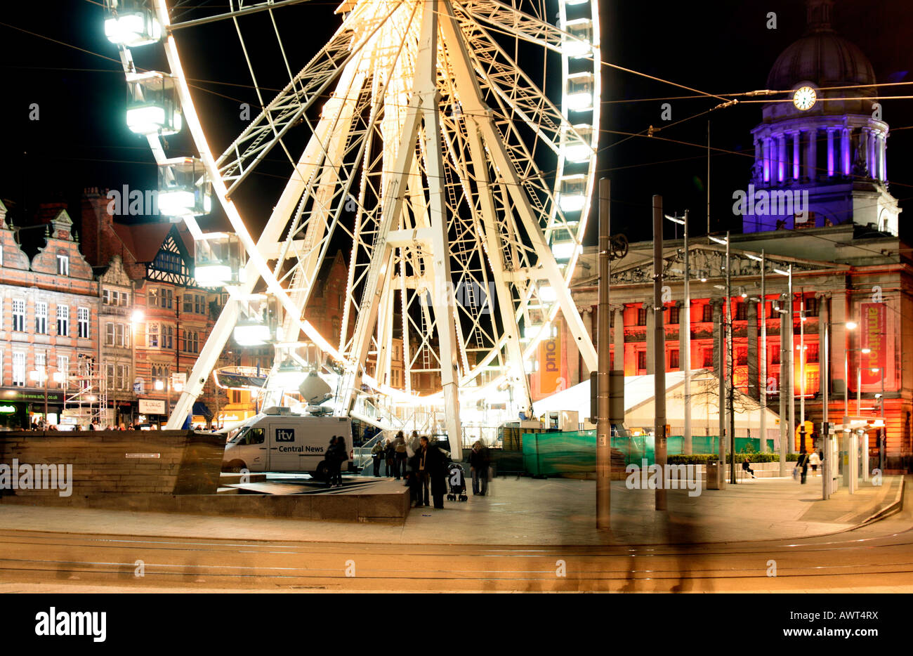 Nottingham Eye with Nottinghams Council House in the background. The ...