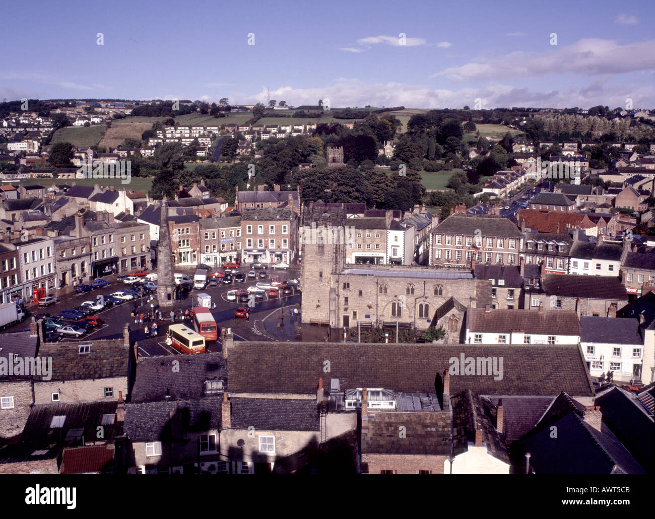 The view of the Market Place from the Keep Richmond Castle Richmond ...
