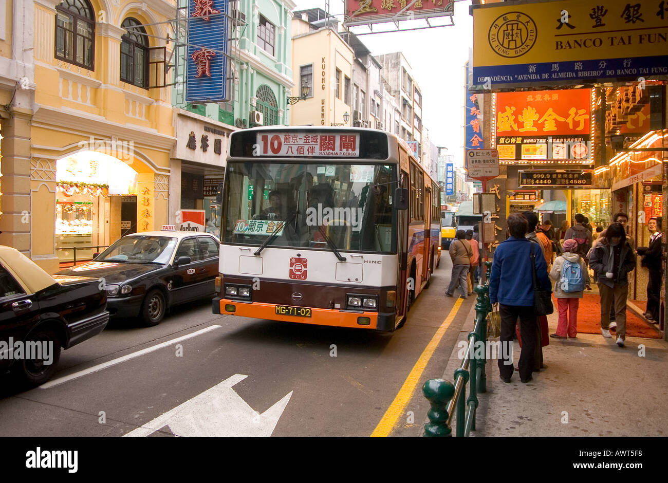 dh MACAU CHINA Bus transport and taxis street chinese calligraphy ...