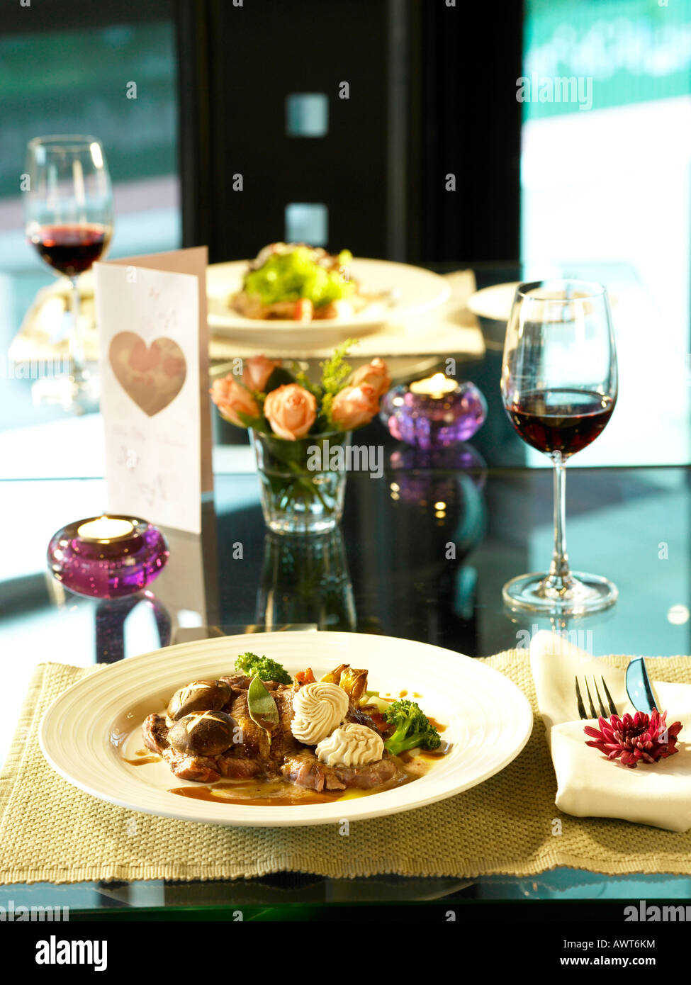 Dinner for two Stock Photo - Alamy