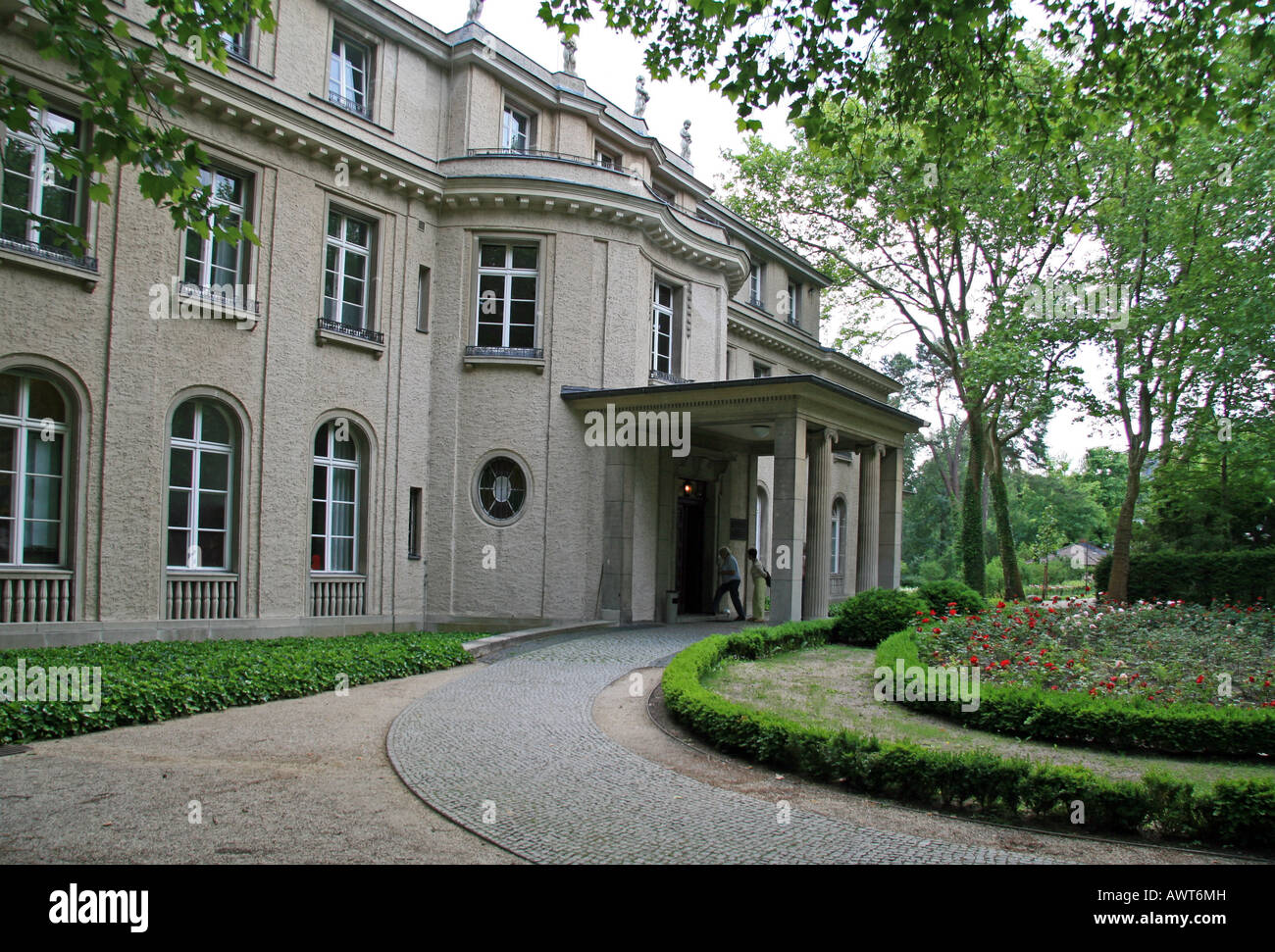 A view of the western aspect and driveway of the Wannsee Villa, Berlin ...