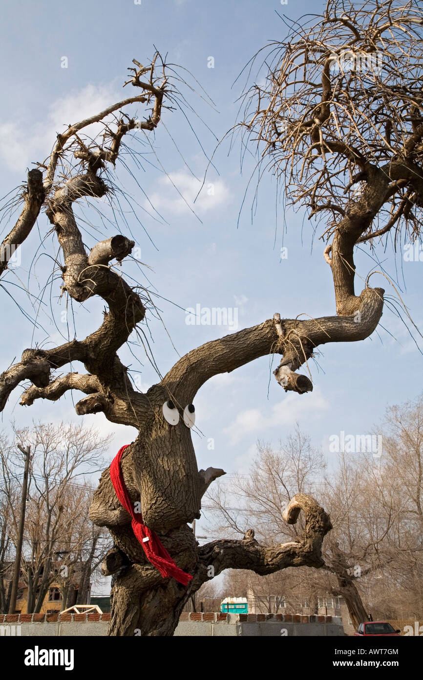 Moose Tree Sculpture Stock Photo - Alamy