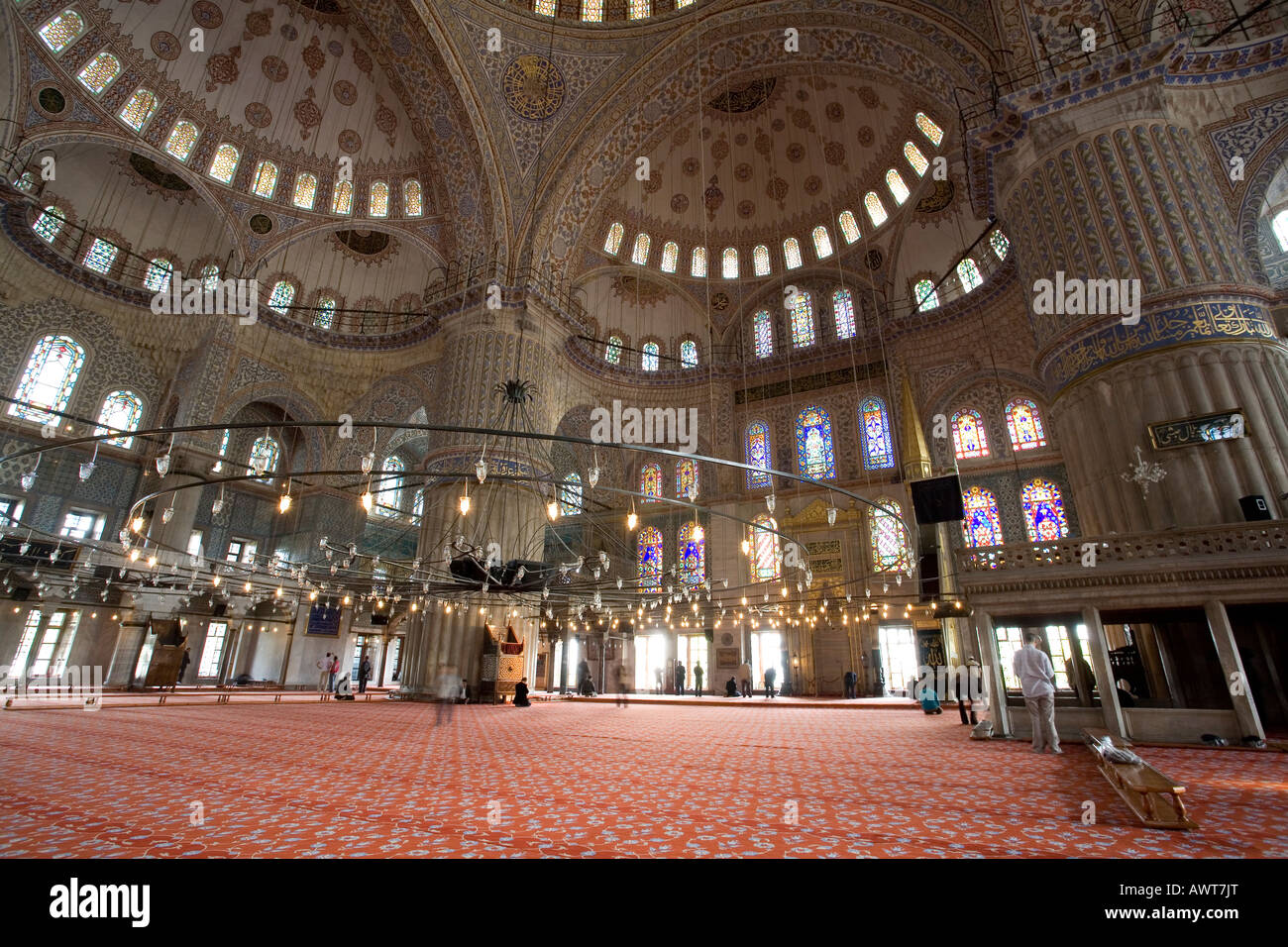Blue Mosque interior, Istanbul, Turkey Stock Photo - Alamy