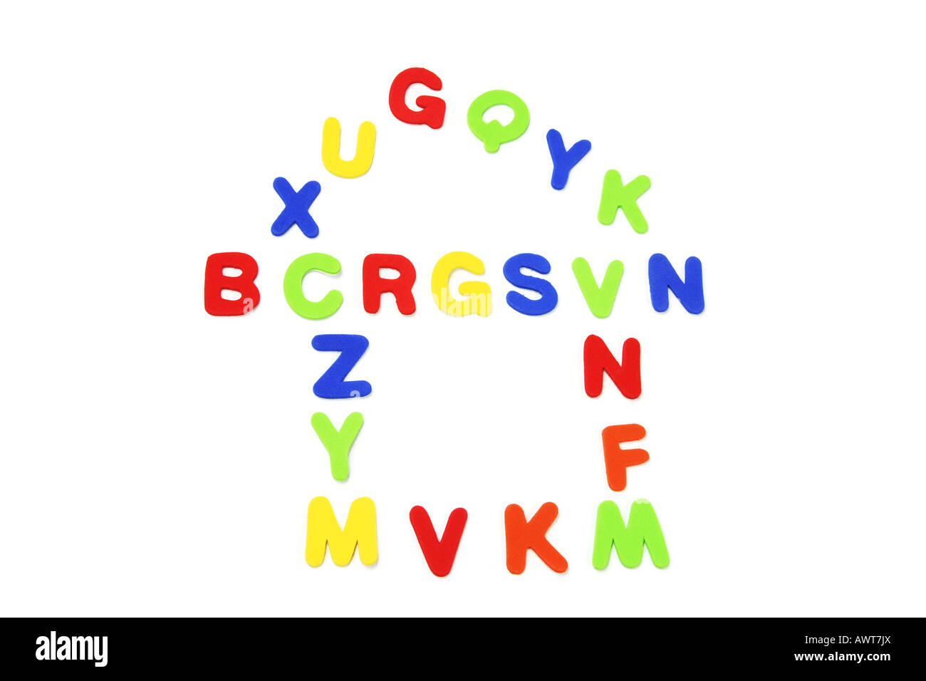 Alphabets Arranged in Shape of House Stock Photo - Alamy