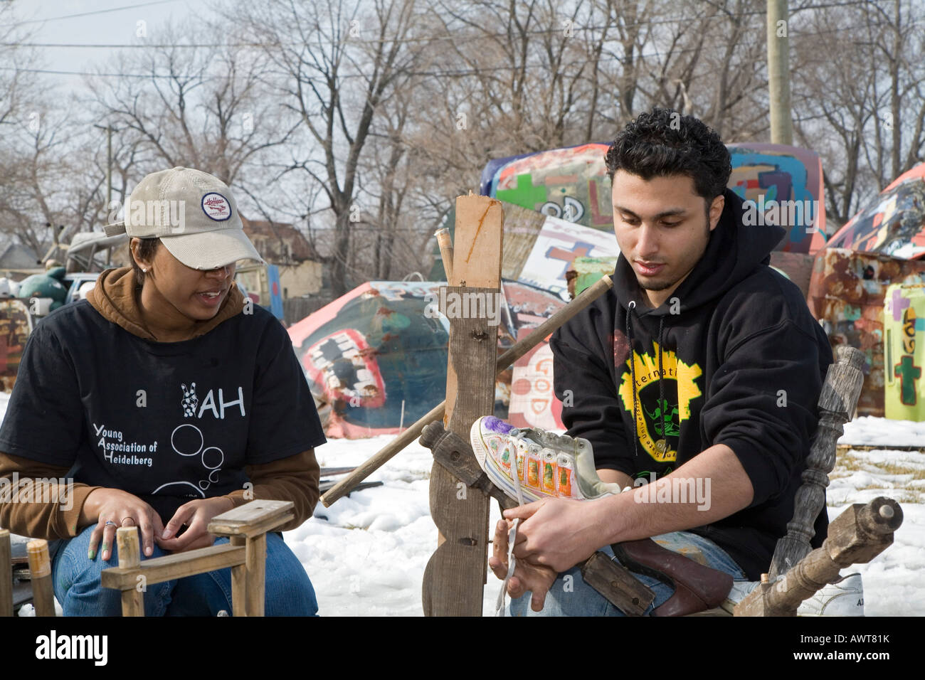 College Student Volunteers in Alternative Spring Break Stock Photo - Alamy