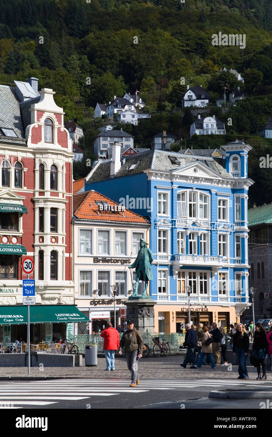 Vagsallmenningen Square Bergen City Norway Scandinavia Stock Photo - Alamy