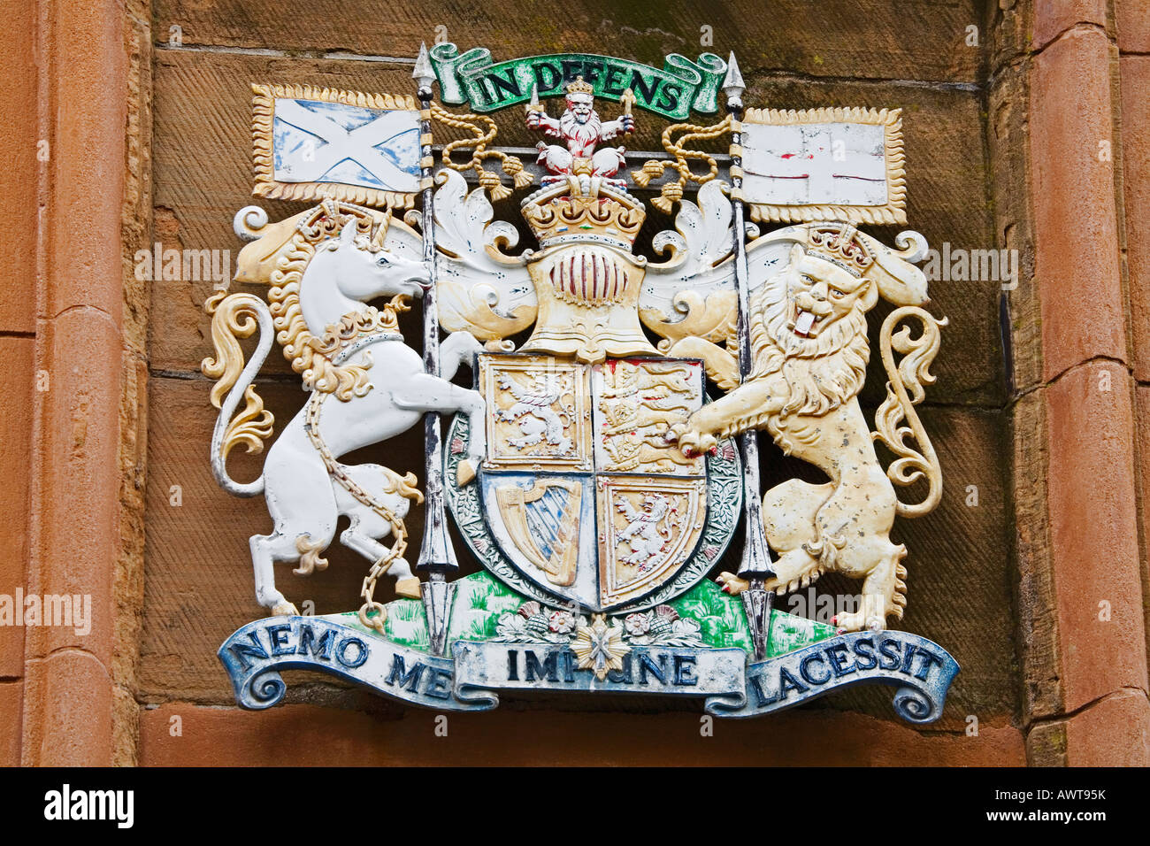 Crest on Post Office Lerwick Town Mainland Island Shetland Islands ...