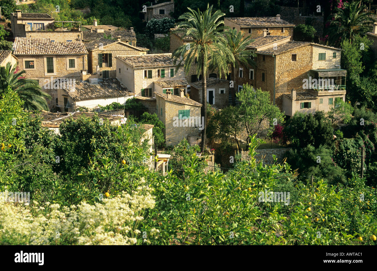 Mallorca the village of Deià, Deia, Spain Stock Photo - Alamy
