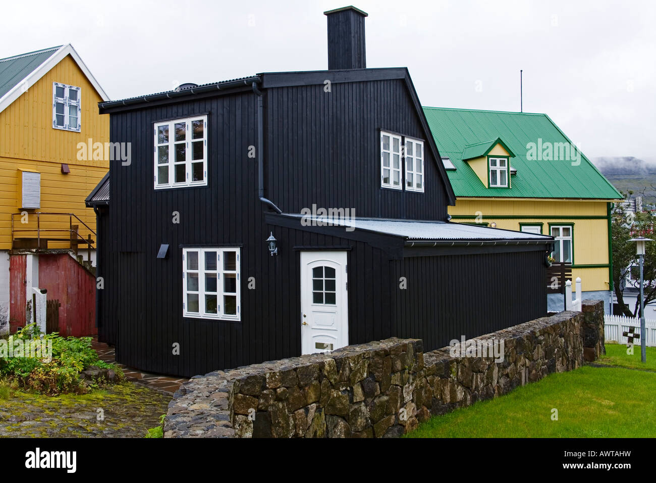 Historic Tinganes District City of Torshavn Faroe Islands Kingdom of ...