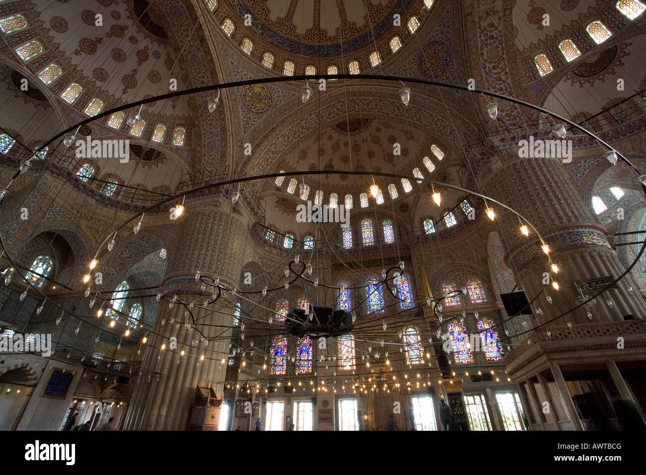 Blue Mosque interior, Istanbul, Turkey Stock Photo - Alamy