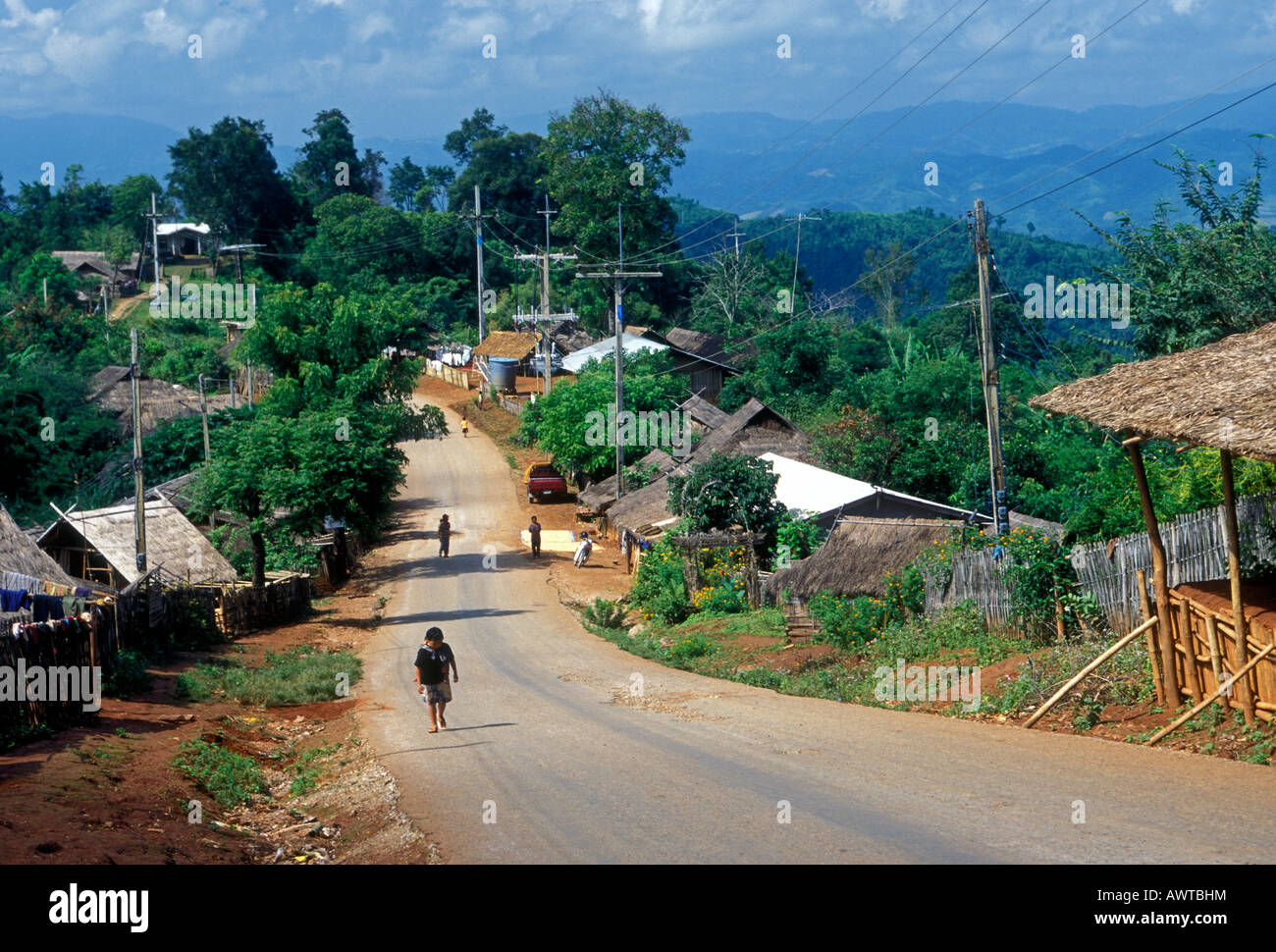 Akha people, ethnic minority, hill tribe, Akha village, Chiang Mai ...