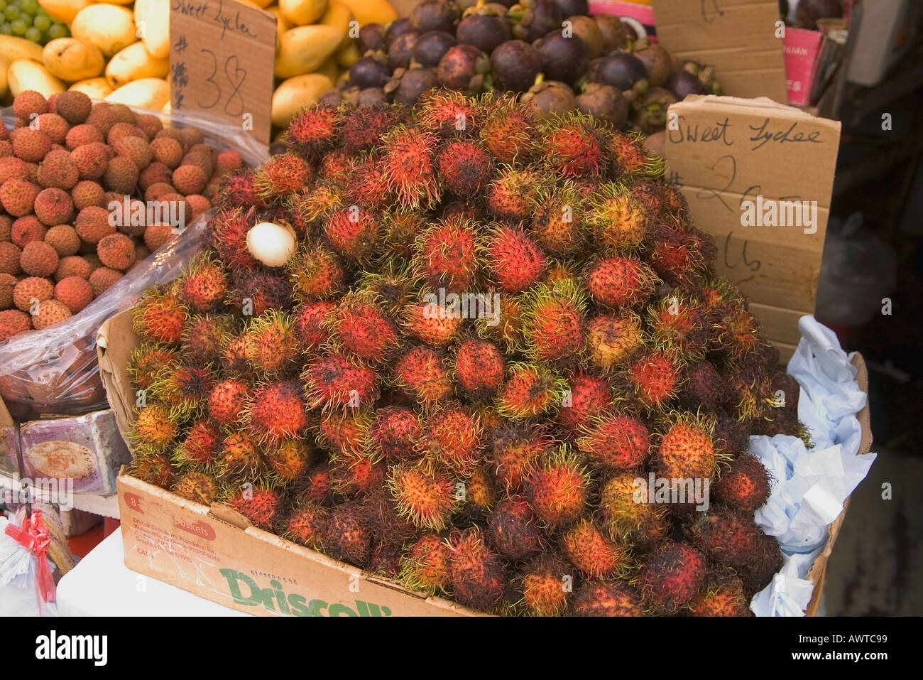 dh Stanley Market STANLEY HONG KONG Hairy lychee on food fruit market ...