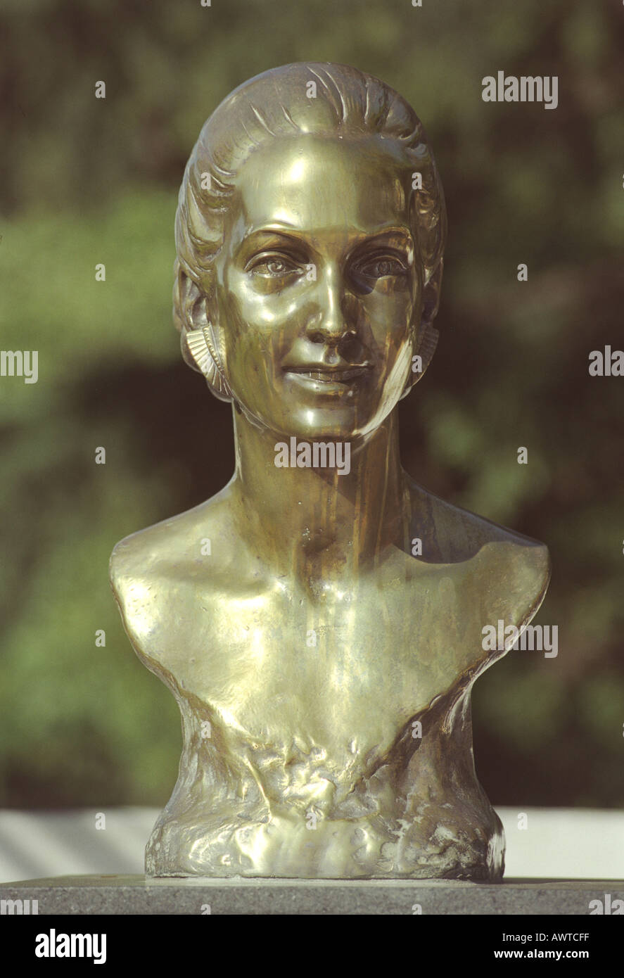 Eva Peron statue in public gardens Buenos Aires Argentina South America ...