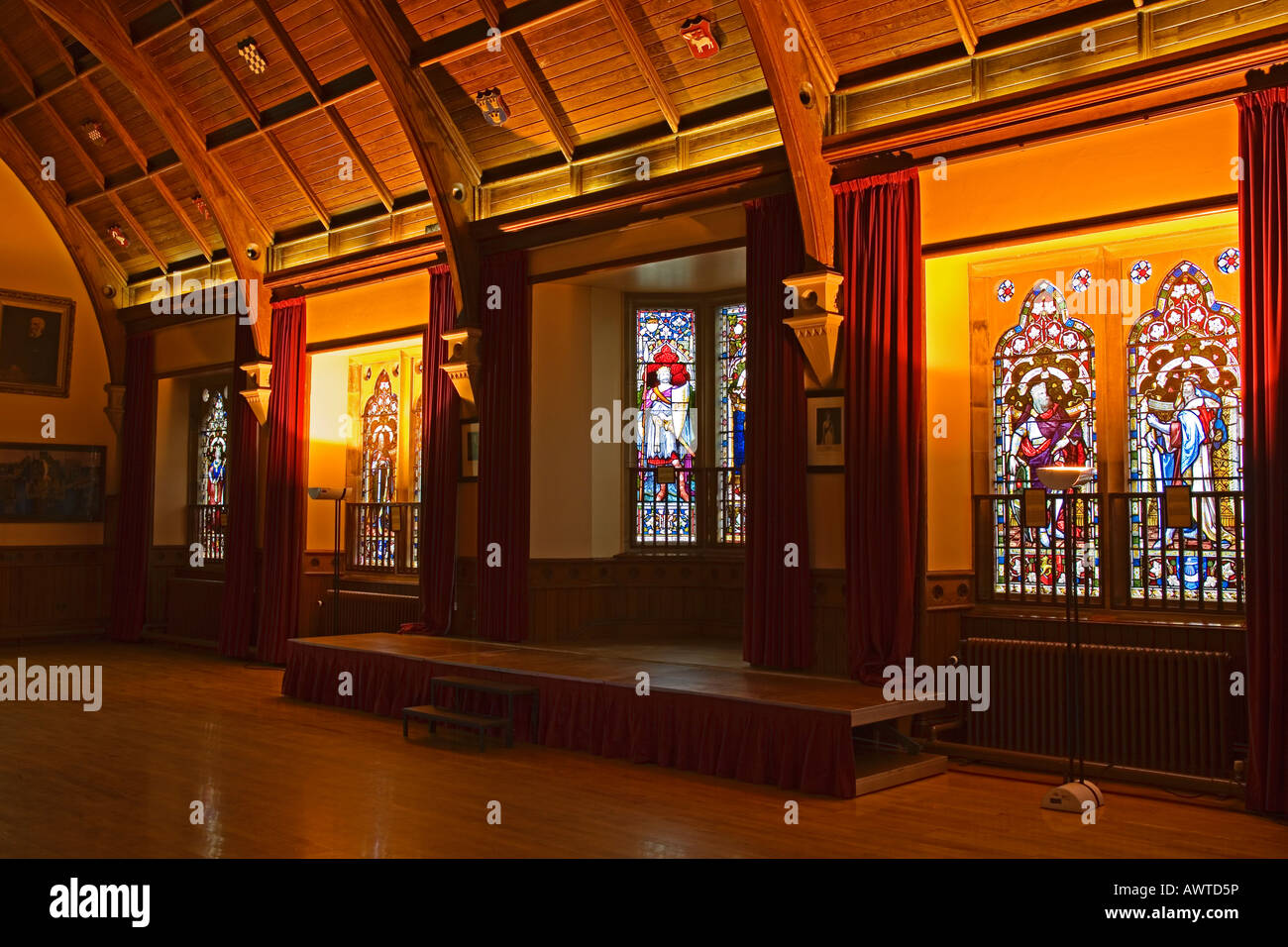 Stained glass windows in Town Hall Lerwick Town Mainland Island ...