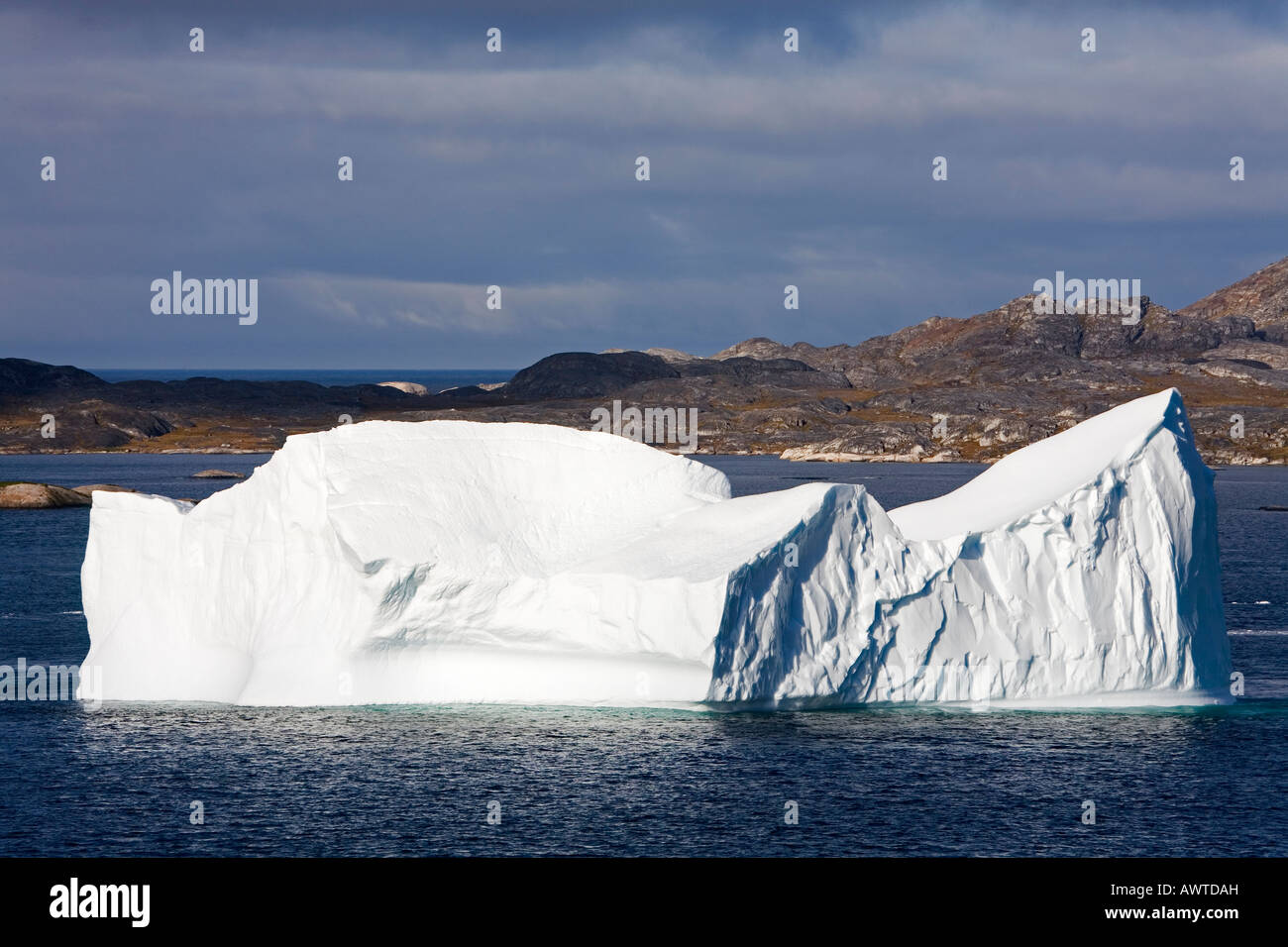 Icebergs Island of Qoornoq Province of Kitaa Southern Greenland Kingdom ...