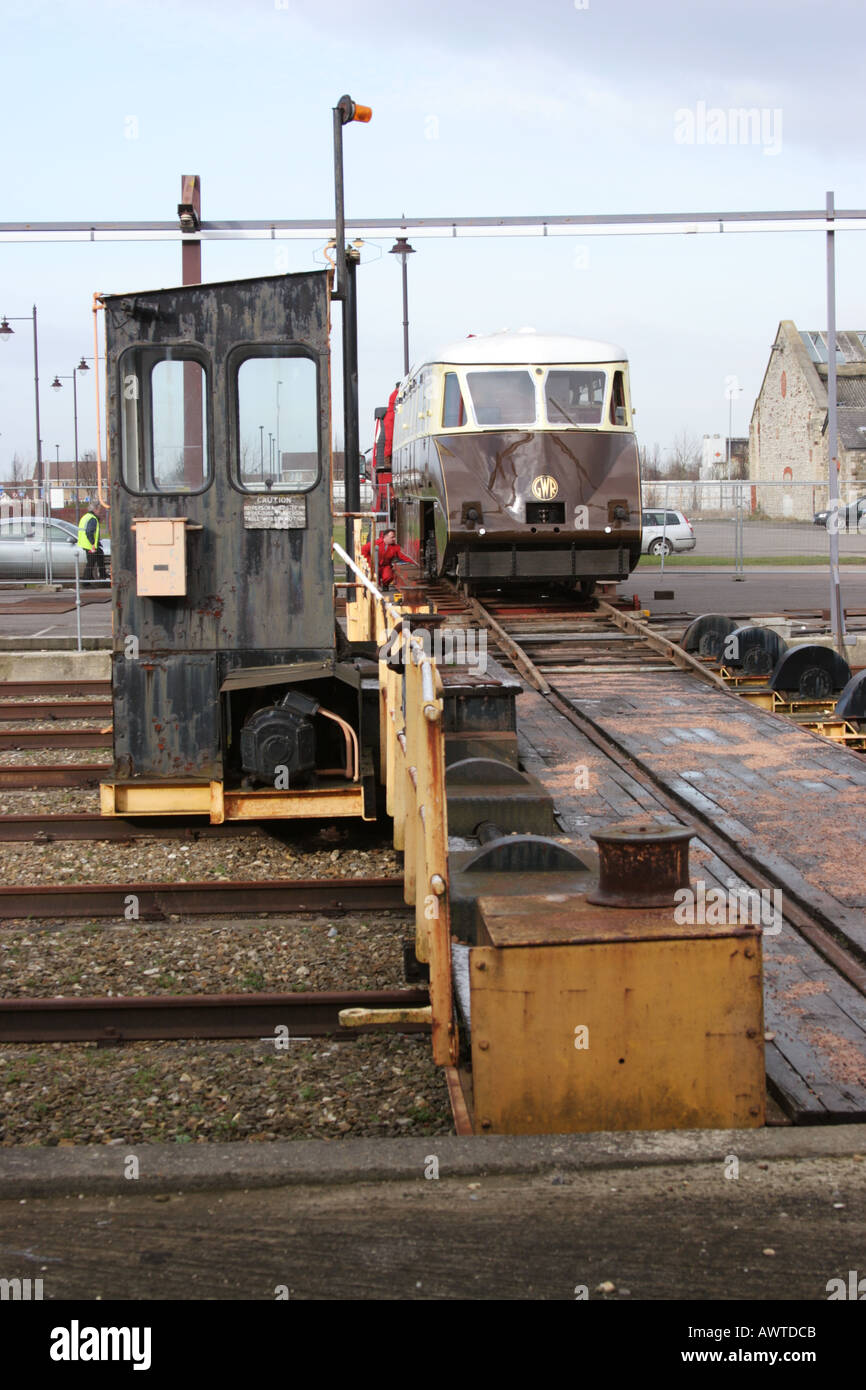 Swindon Railway Railroad works Wiltshire UK 1930 car being ...