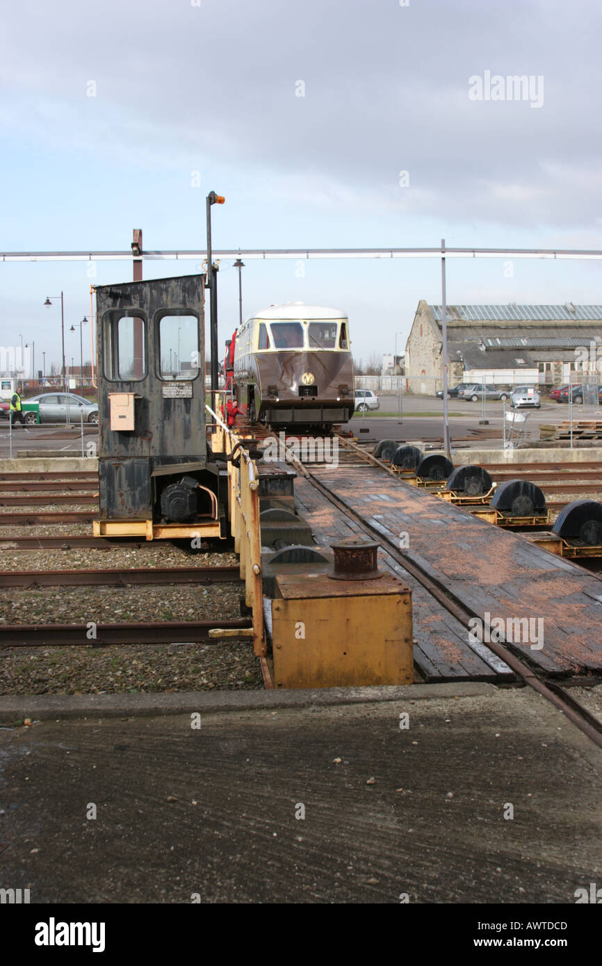 Swindon Railway Railroad works Wiltshire UK 1930 car being ...