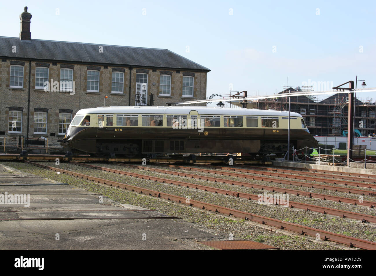 Swindon Railway Railroad works Wiltshire UK 1930 car being ...