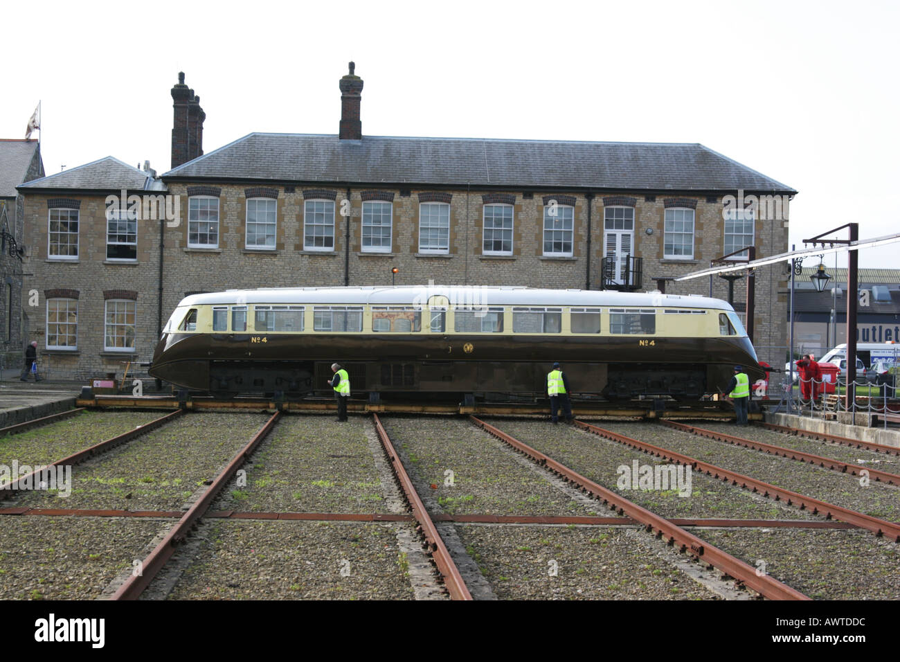 Swindon Railway Railroad works Wiltshire UK 1930 car being ...