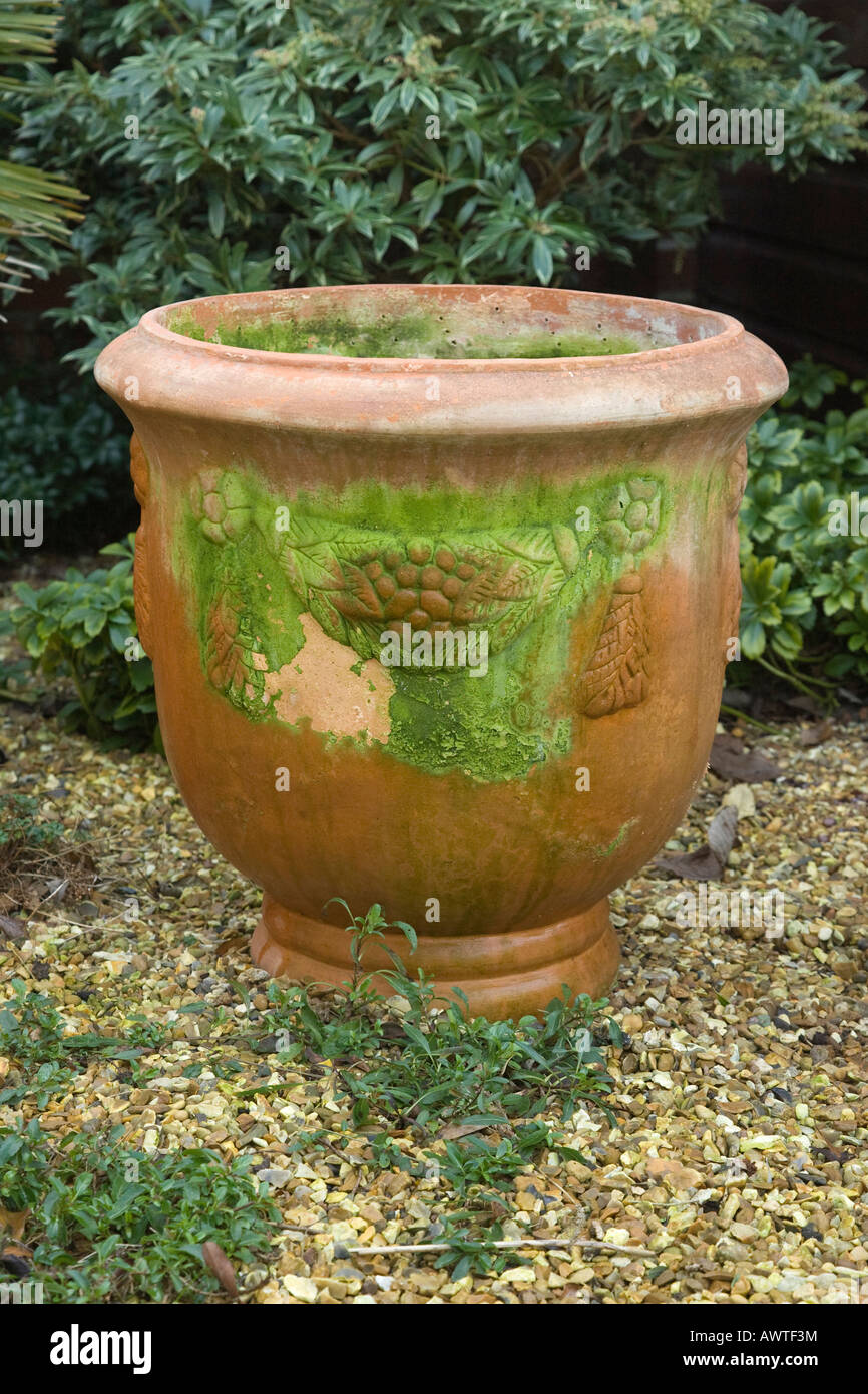 a weathered ceramic plant pot Stock Photo - Alamy