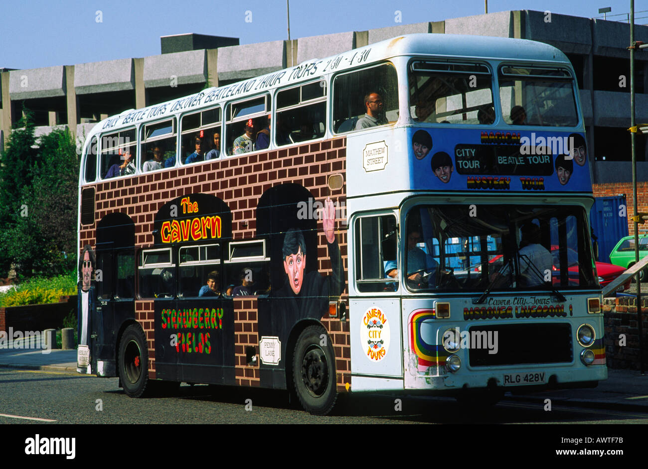 Beatles tour bus 1993 liverpool hi-res stock photography and images - Alamy