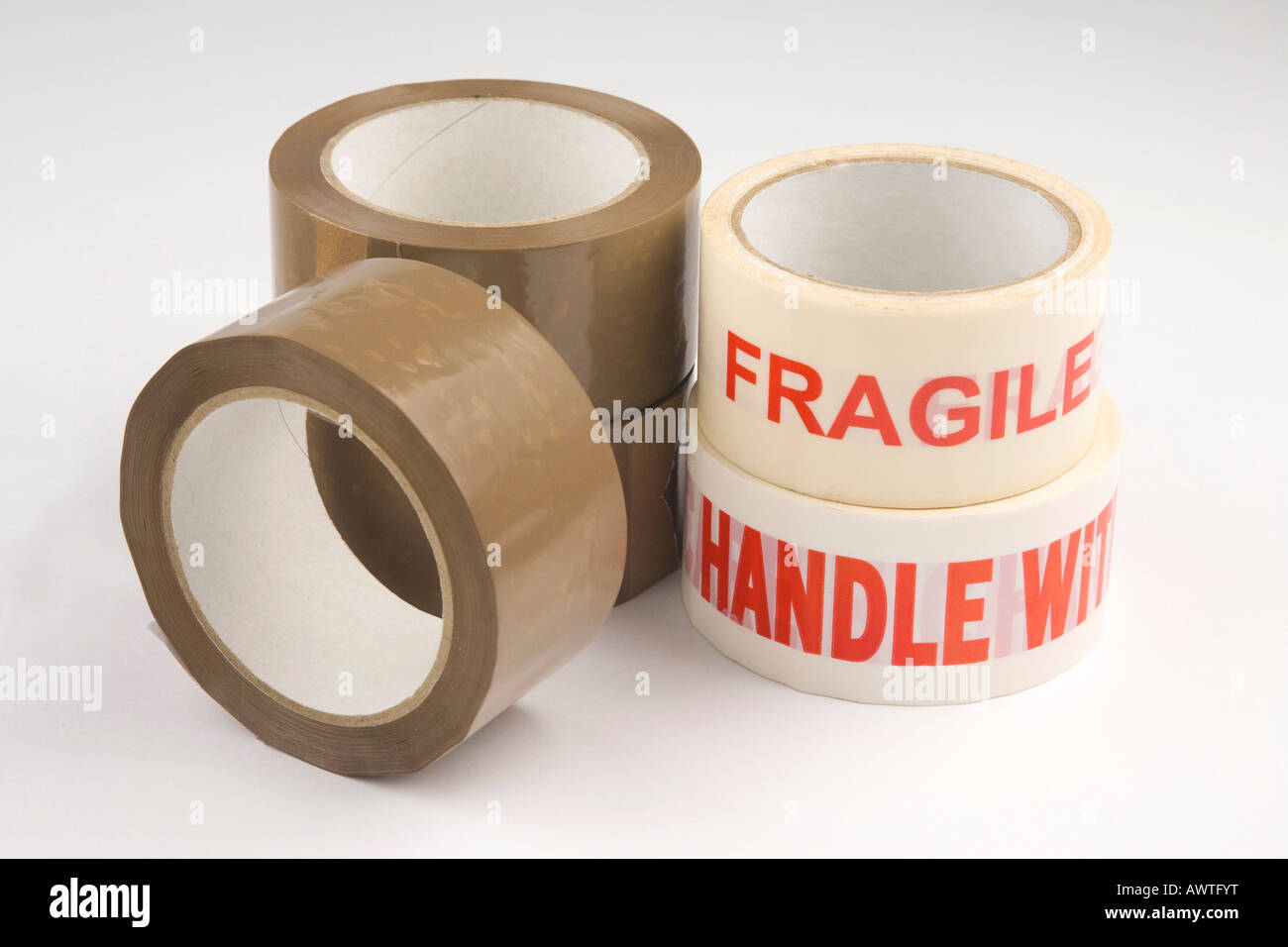 rolls of adhesive backed packaging tape Stock Photo - Alamy