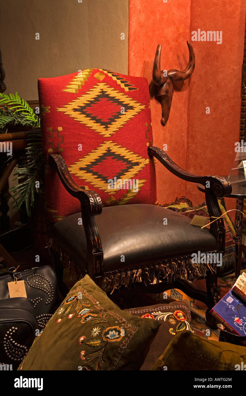 Western store window display City of Santa Fe New Mexico USA Stock ...