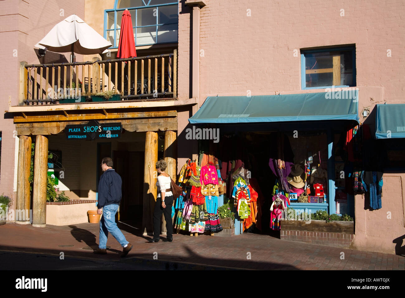 Stores in downtown Santa Fe New Mexico USA Stock Photo - Alamy