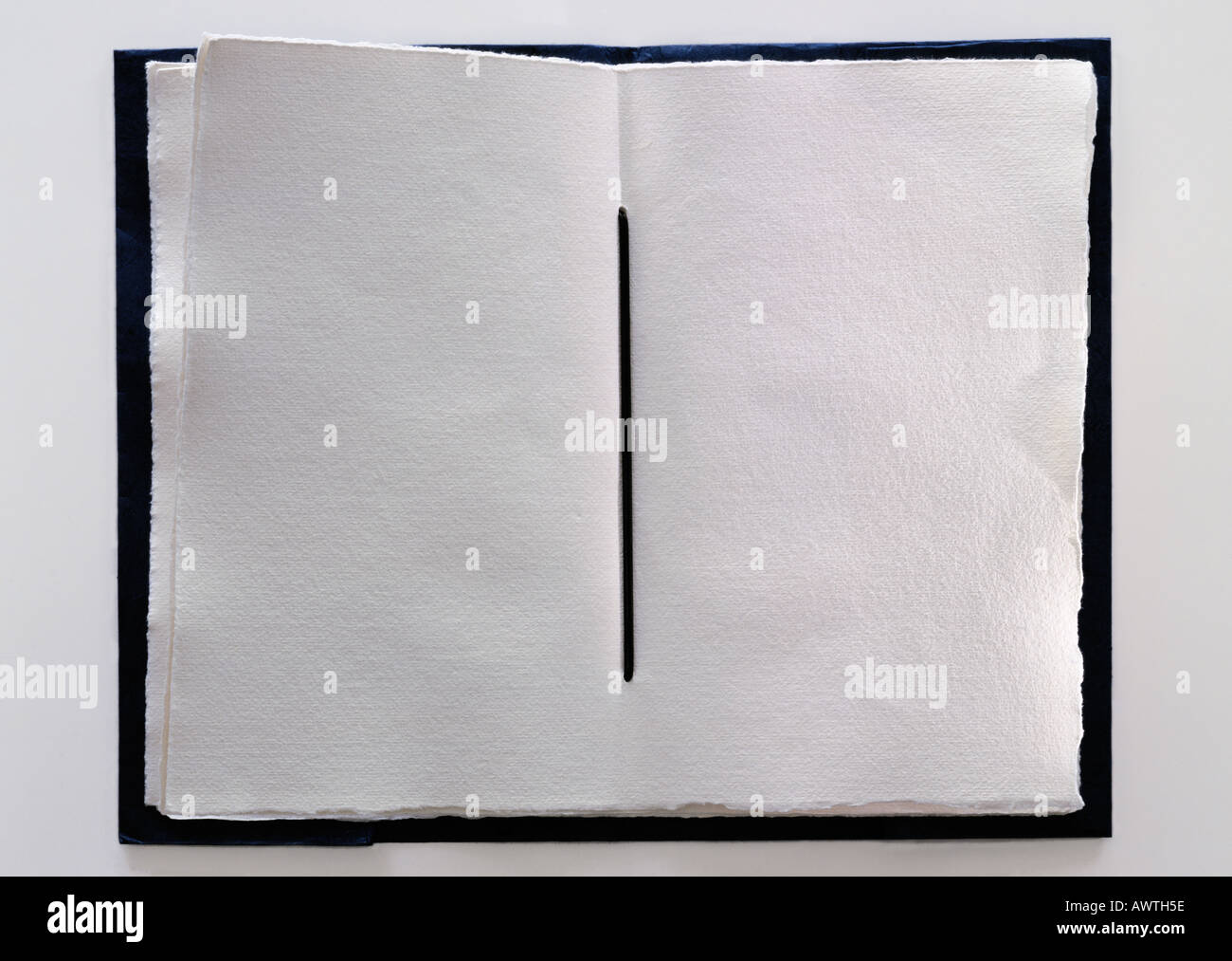 Handmade book with blank pages, close-up Stock Photo - Alamy